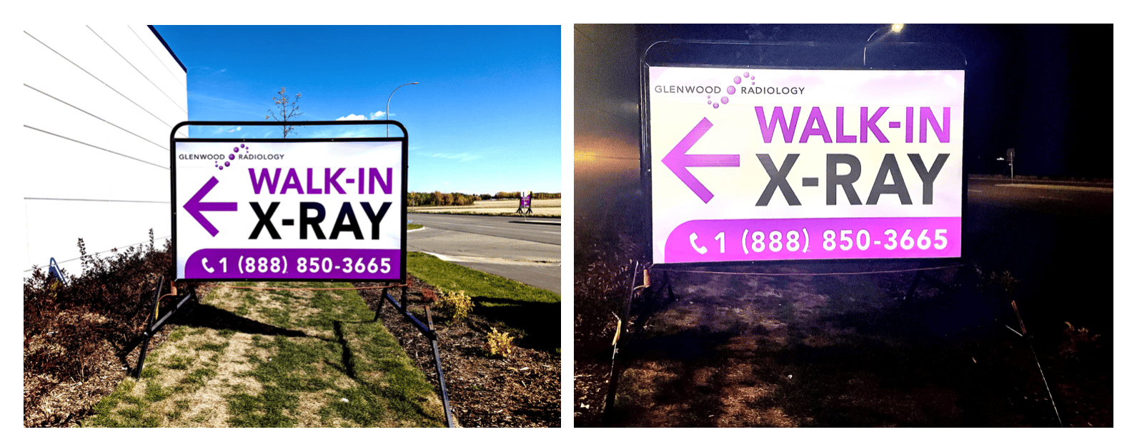 Light up the night with illuminated outdoor signs - Alberta Sign Rentals